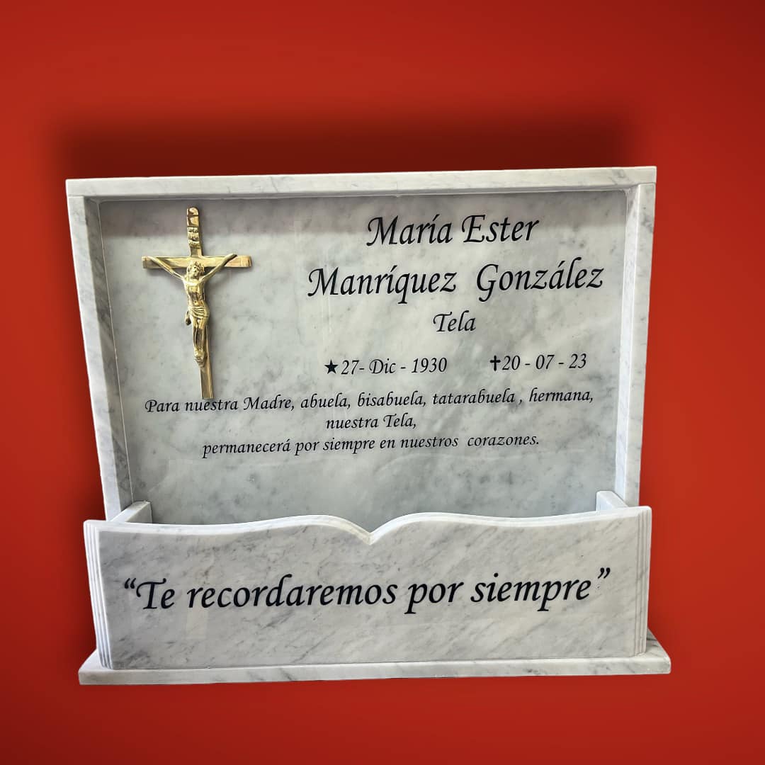 LAPIDA DE NICHO - Modelo 0011 - Alma Arte Funerario